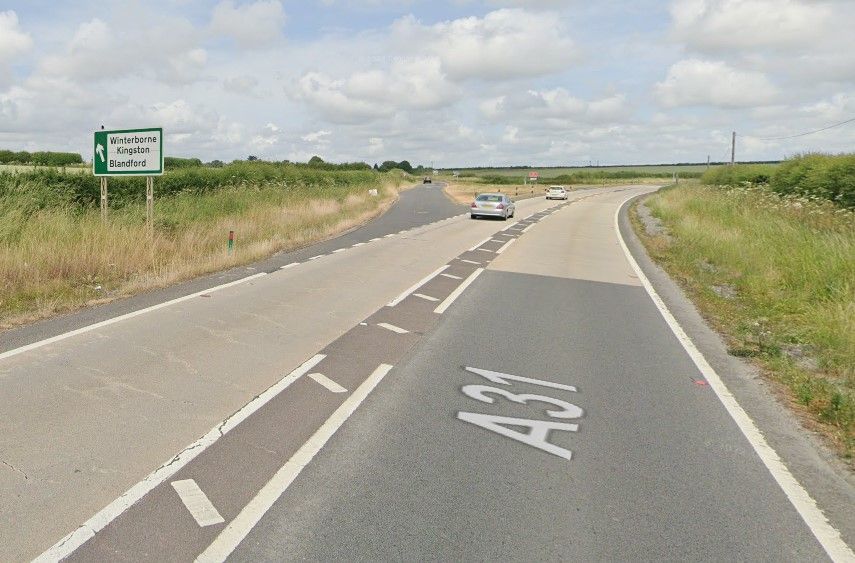 Two vehicles involved in A31 Bere Regis crash