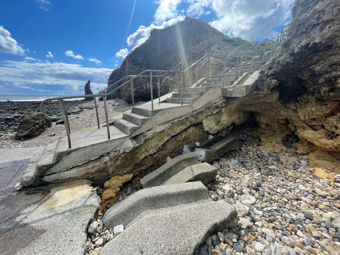 Ryhope Beach steps closed due to coastal erosion | News - undefined
