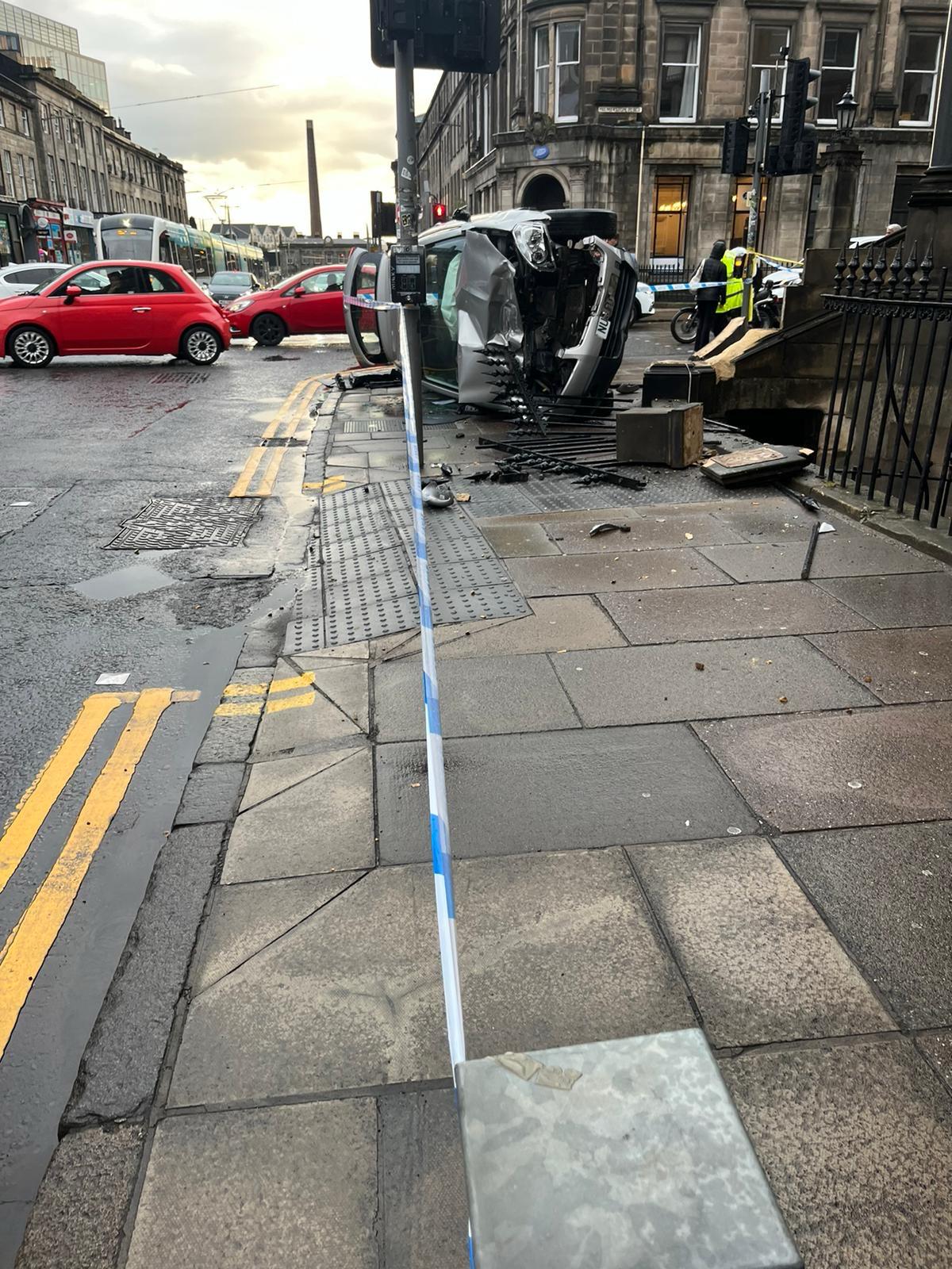 Horrific crash in Edinburgh's west end