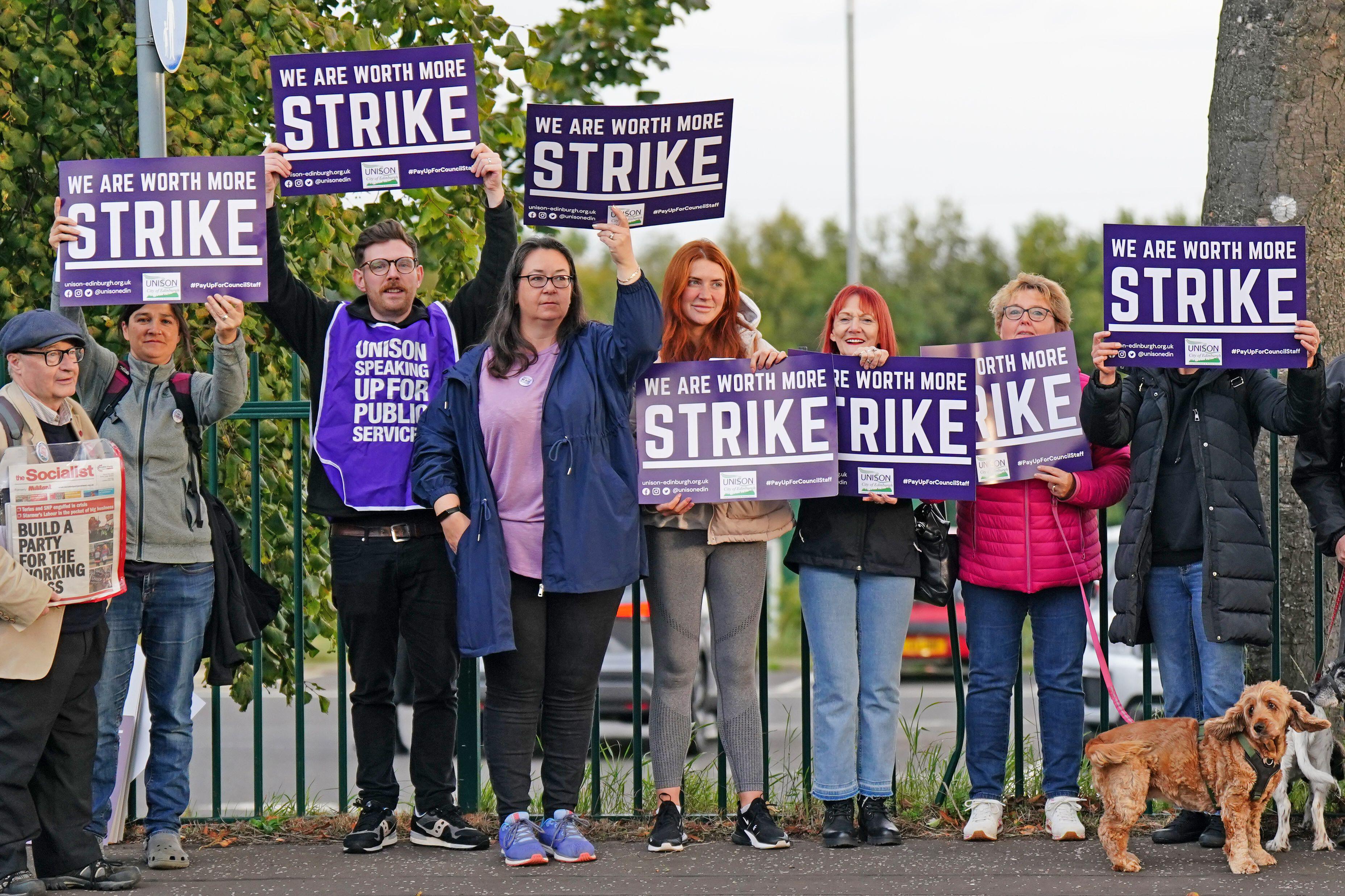 Scottish school workers on strike after union rejects pay offer