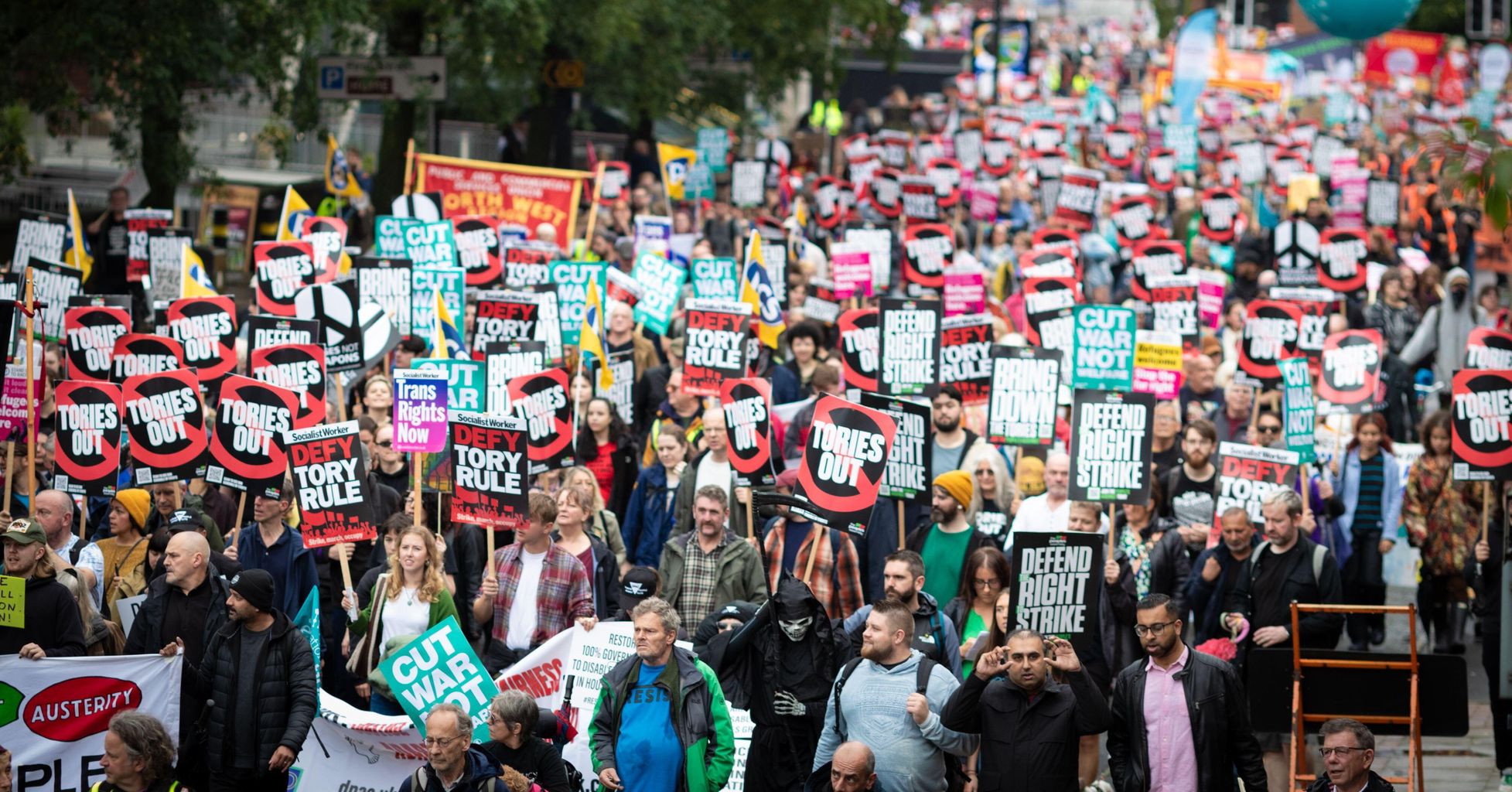 Charity protest the Tory Party Conference