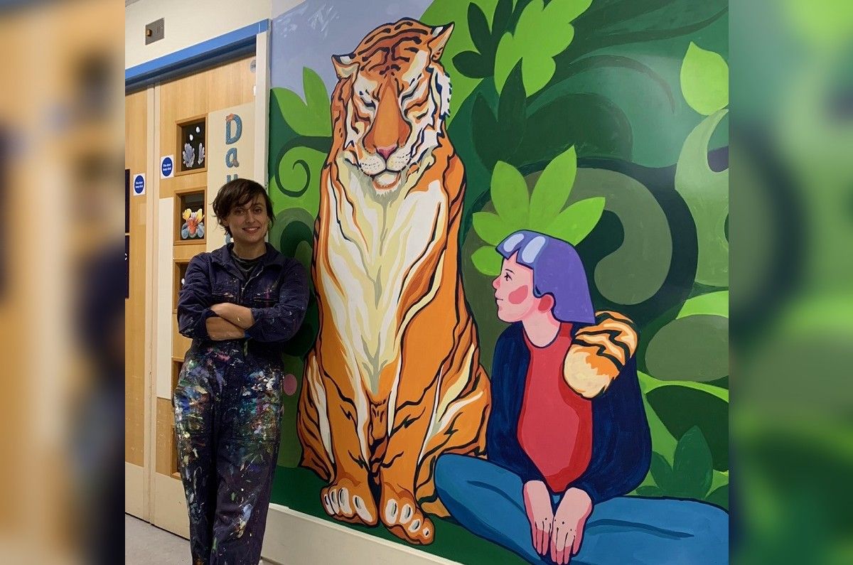 Dorset County Hospital children's ward brightened with new mural