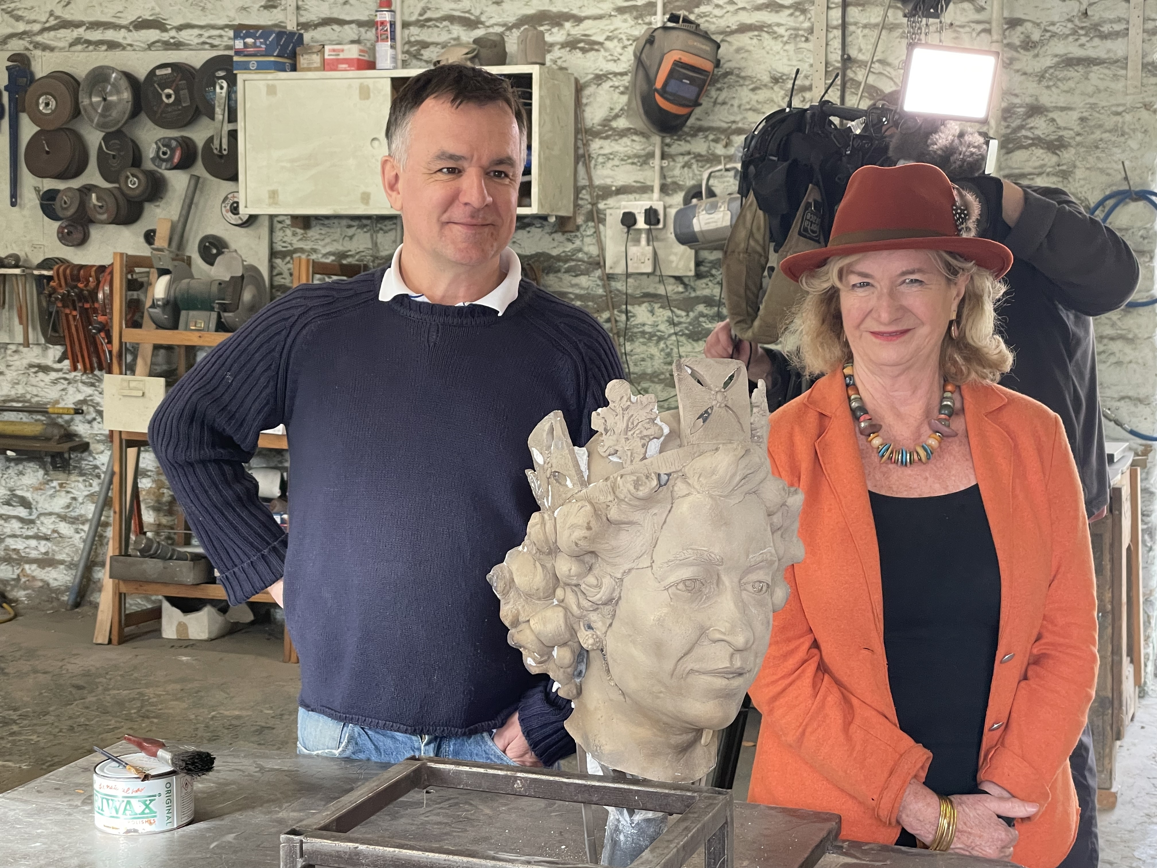Head of Oakham's Queen Elizabeth II statue cast in bronze