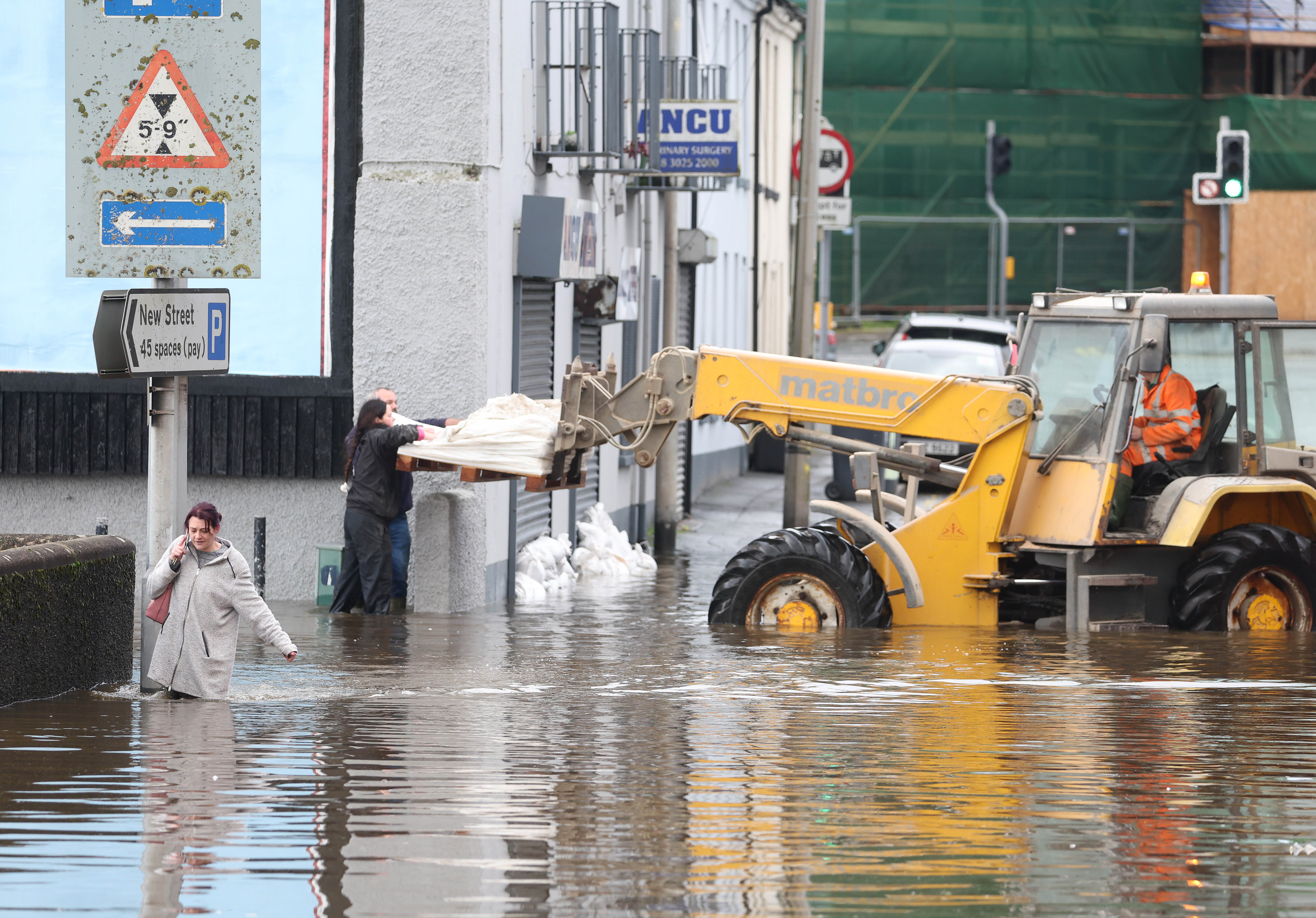 Newry canal's banks burst in overnight flooding