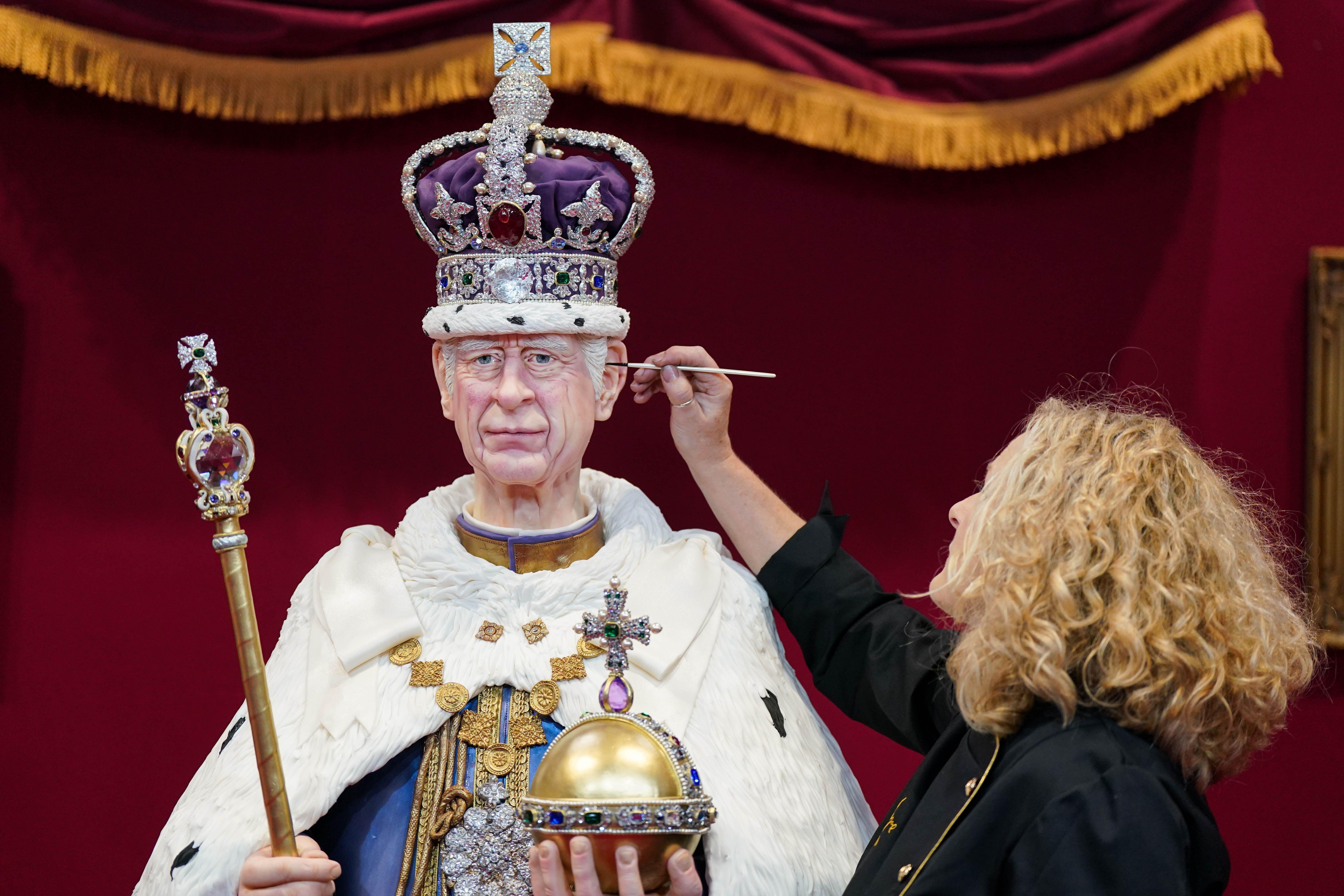 King Charles III made out of cake