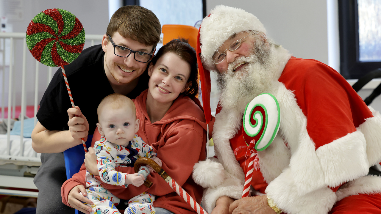 Santa brings Christmas magic to children at Royal Belfast Hospital