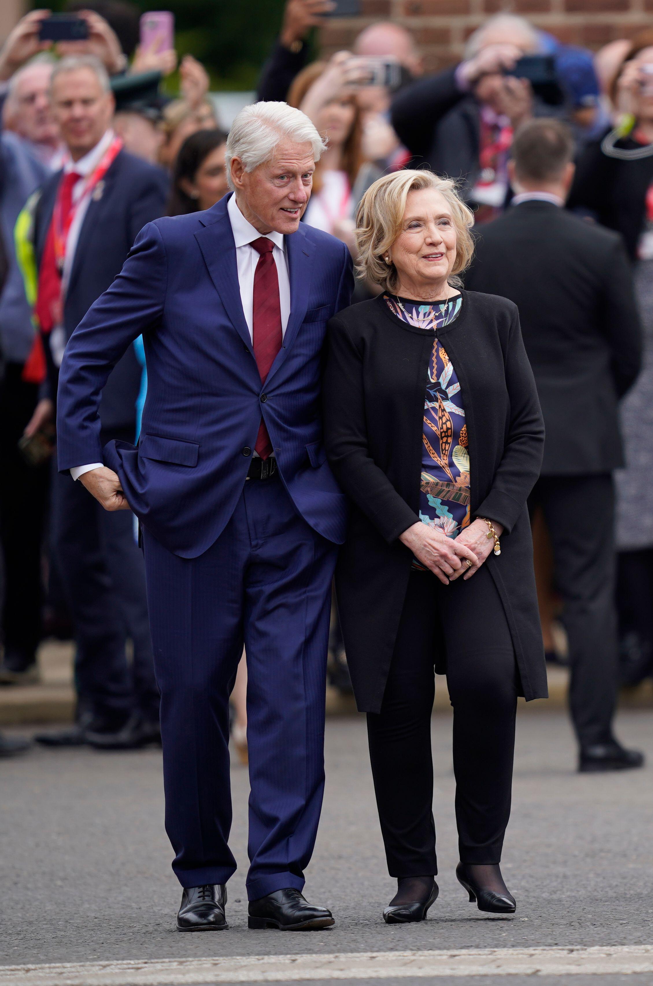 Clintons in Swansea for leadership debate