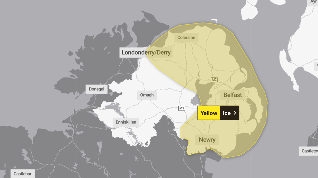 Yellow weather warning issued for ice affecting Northern Ireland