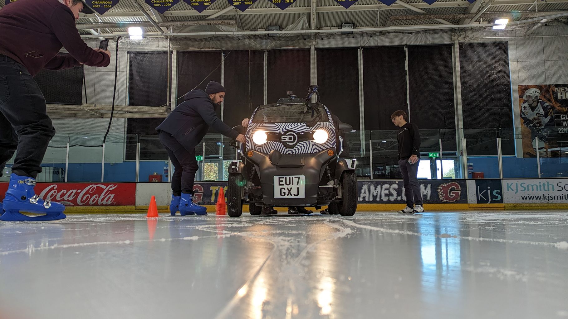 Car drives on Guildford's ice rink | News - Greatest Hits Radio (Surrey ...