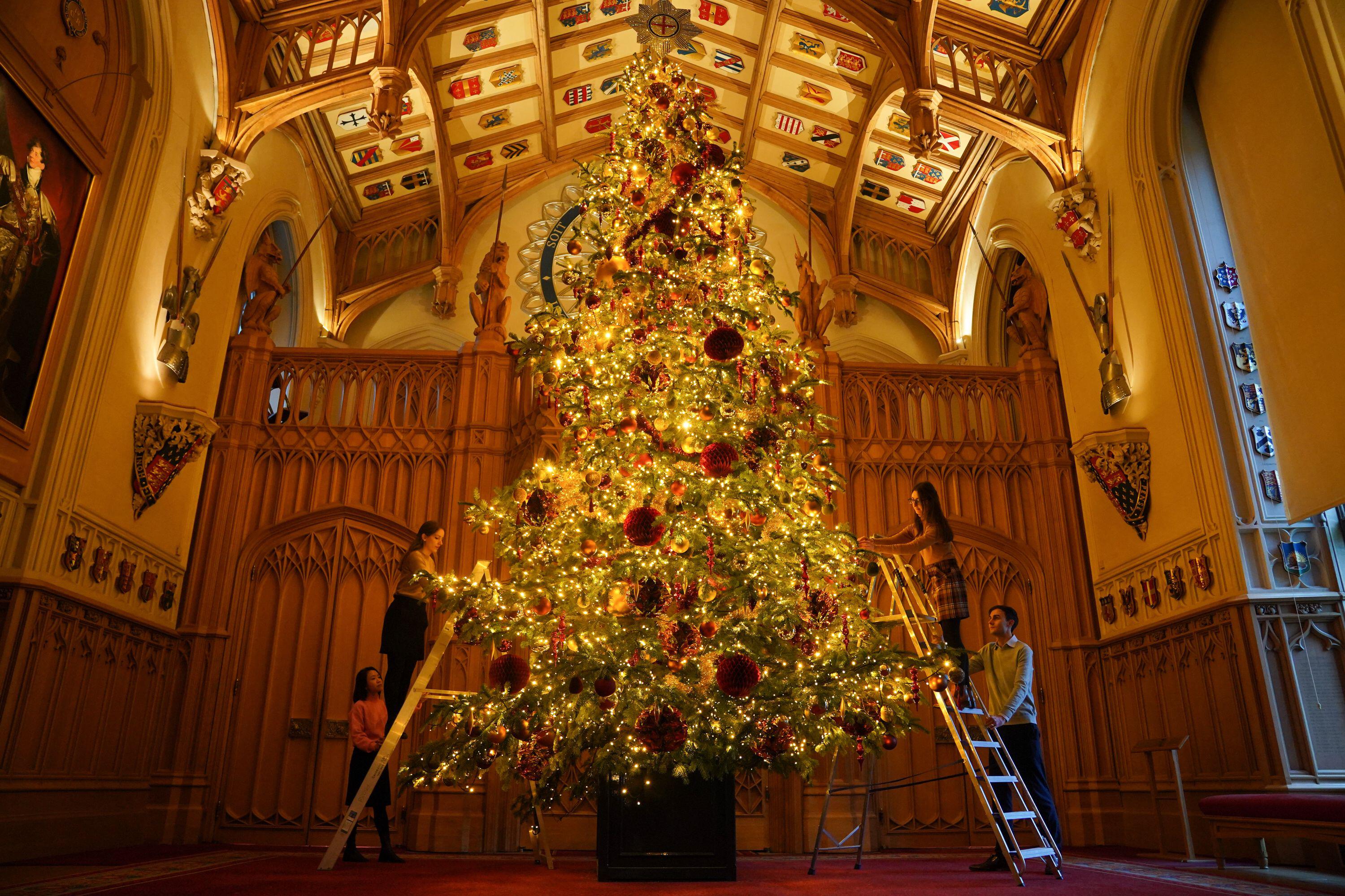 Take a look inside Windsor Castle as it's decorated for Christmas