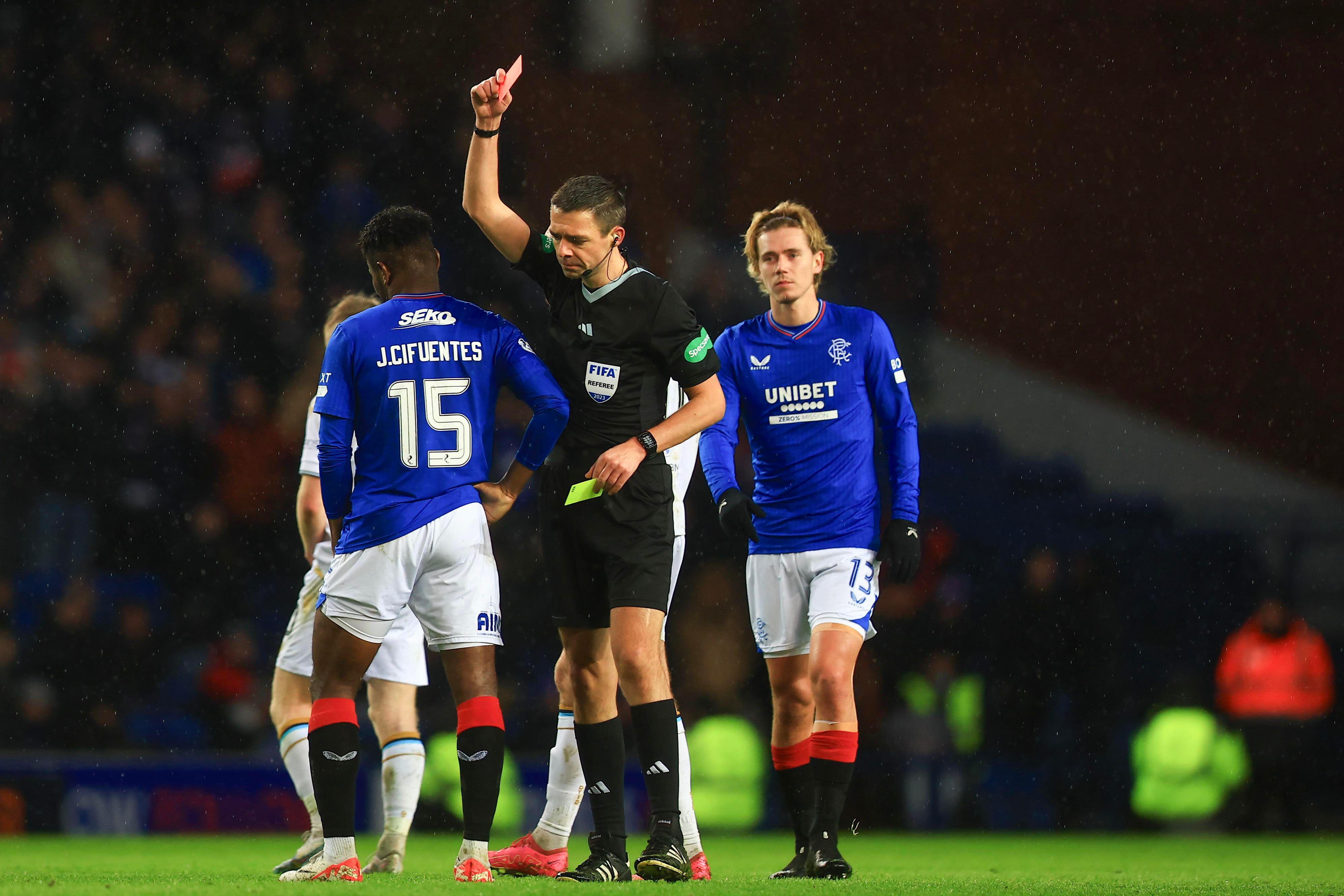 Rangers appeal Jose Cifuentes red card