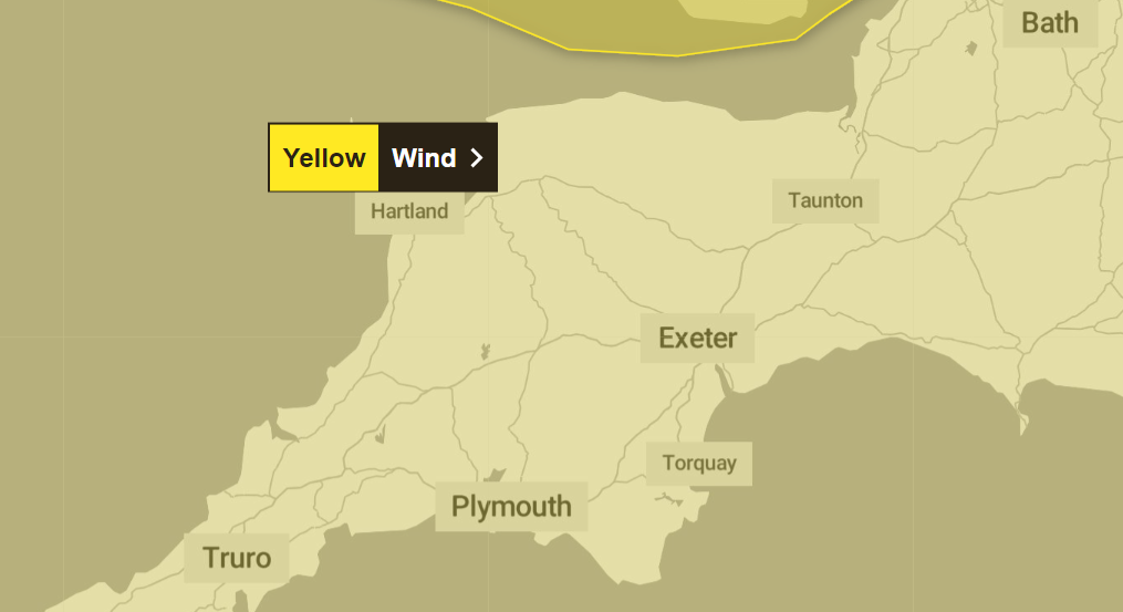 Strong wind warning issued for the South West