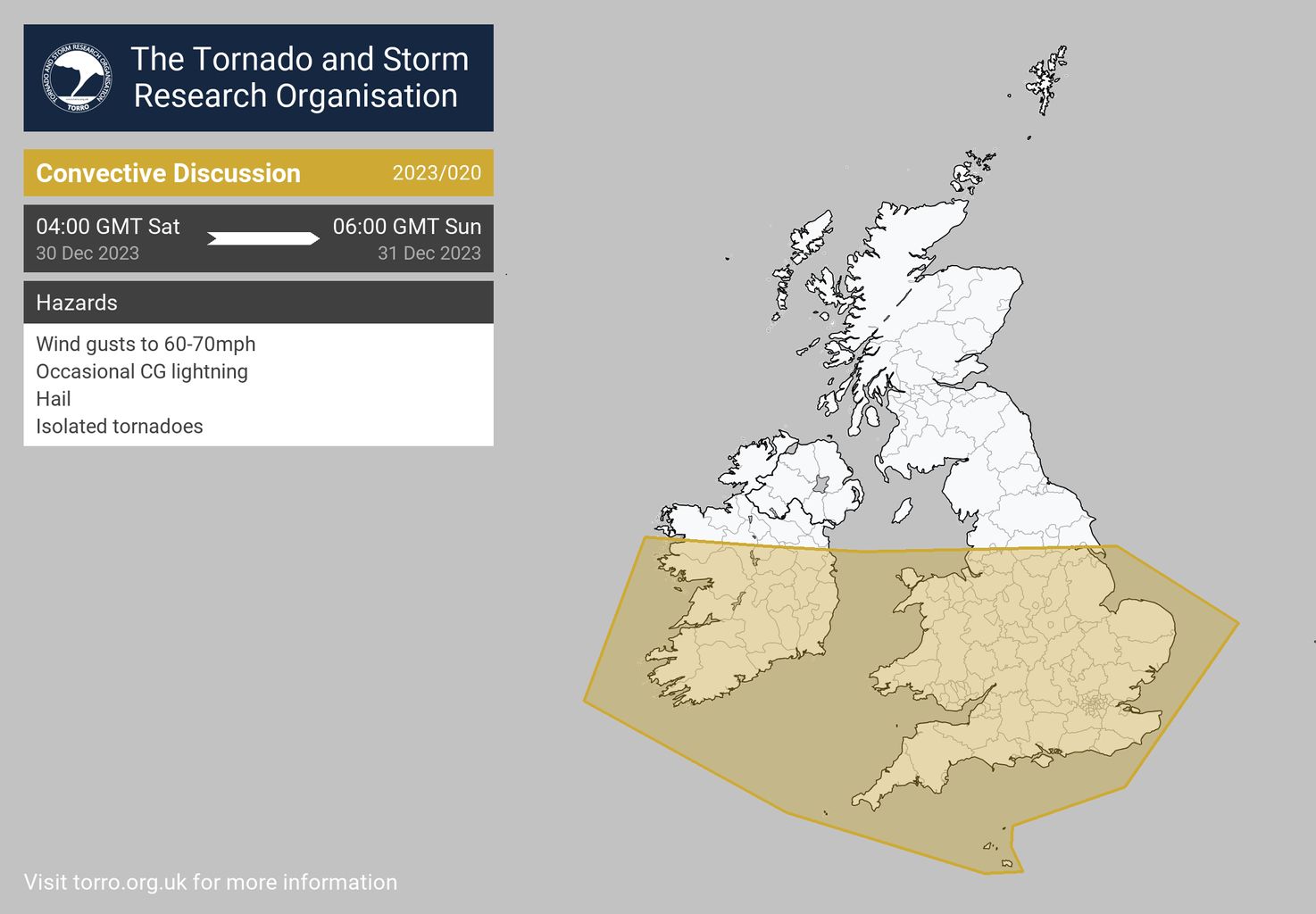 Risk of Tornados, 70mph wind and Thunderstorms across 260 miles of the ...
