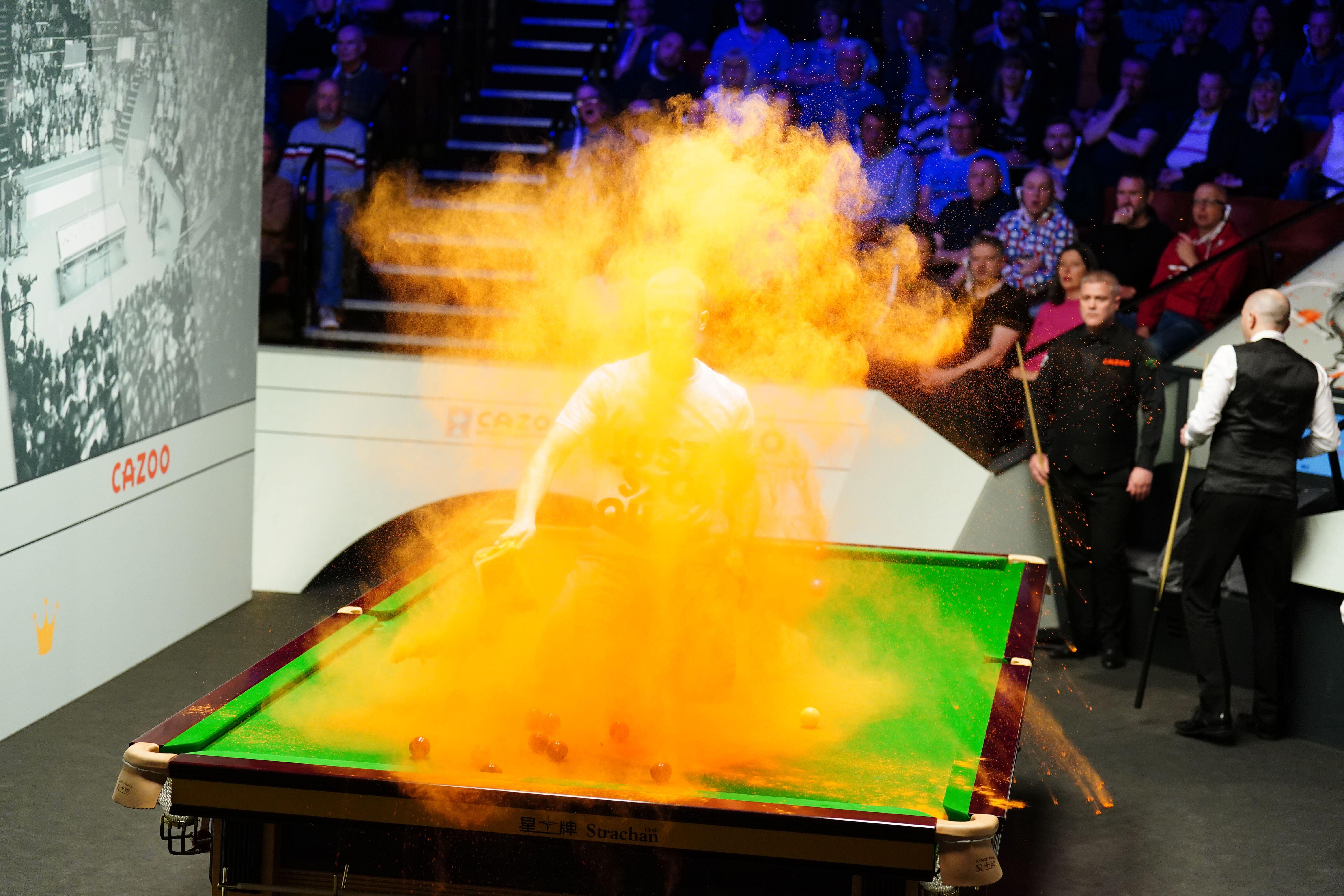 Two people plead not guilty to Just Stop Oil snooker protest