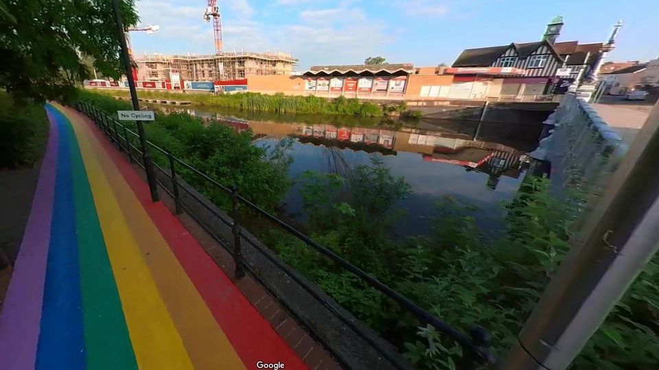 Rainbow Path: route restored after being vandalised with white paint