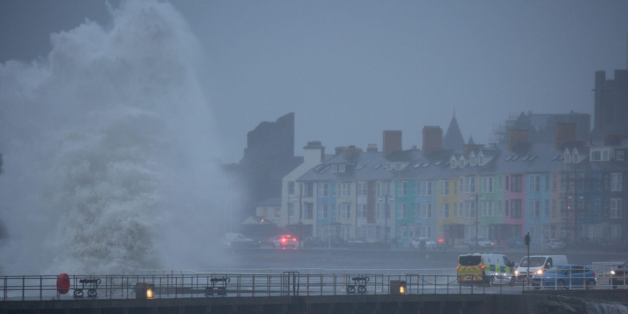 Gusts of 90mph in Wales as Storm Isha hits