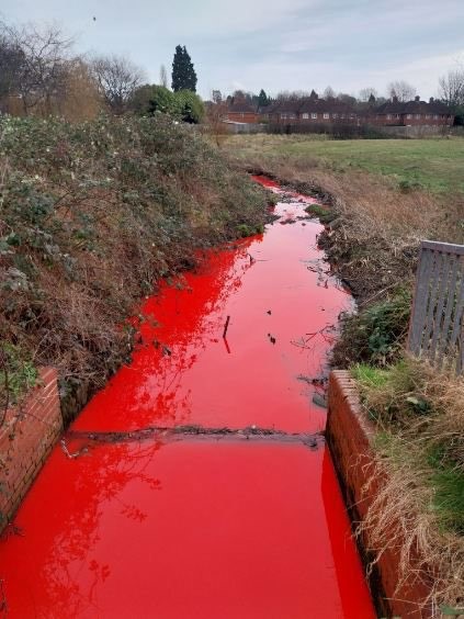 Investigation into Perry Common stream turning red underway | News ...