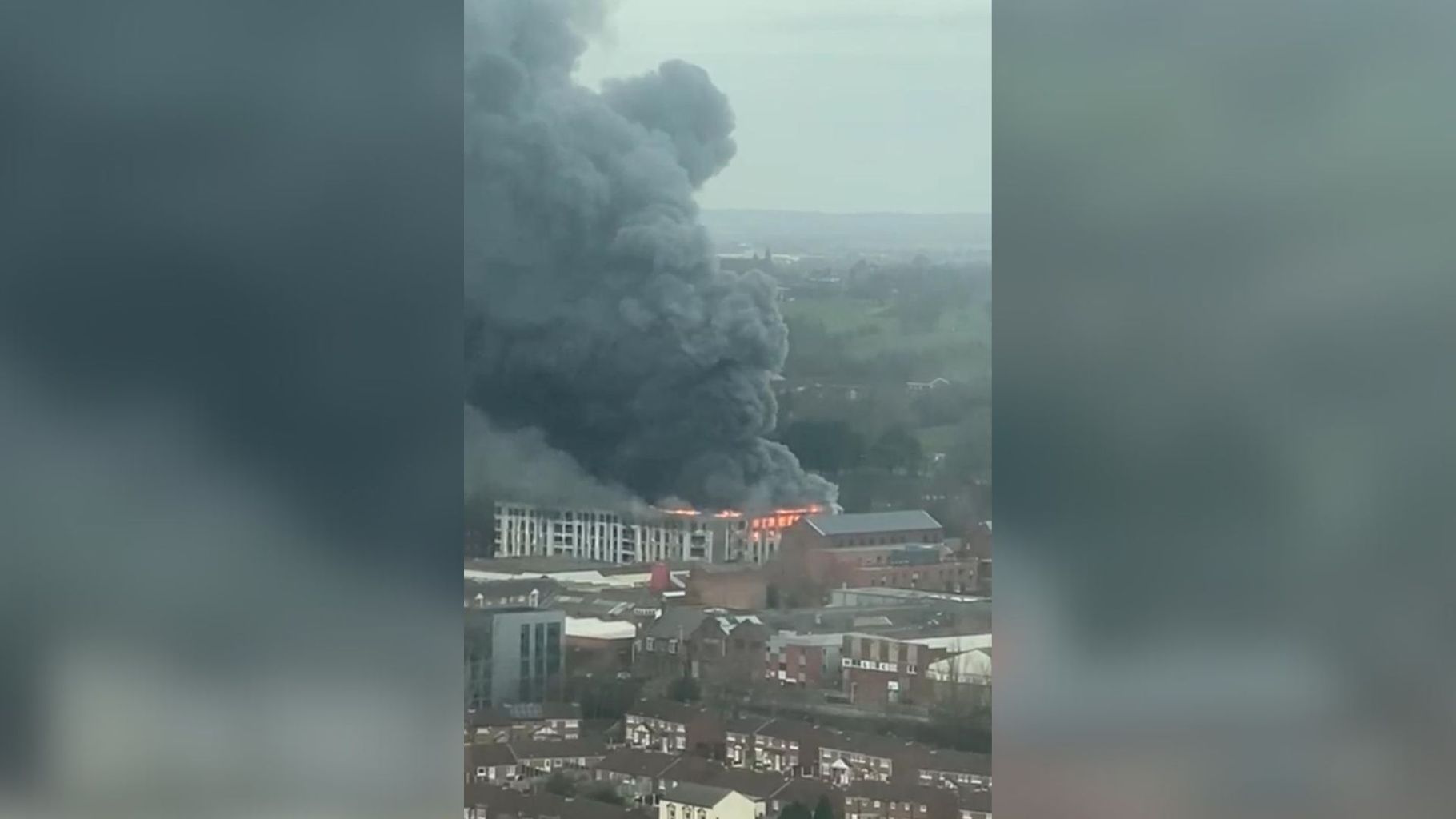 Fire engulfs four storey block of flats in Liverpool