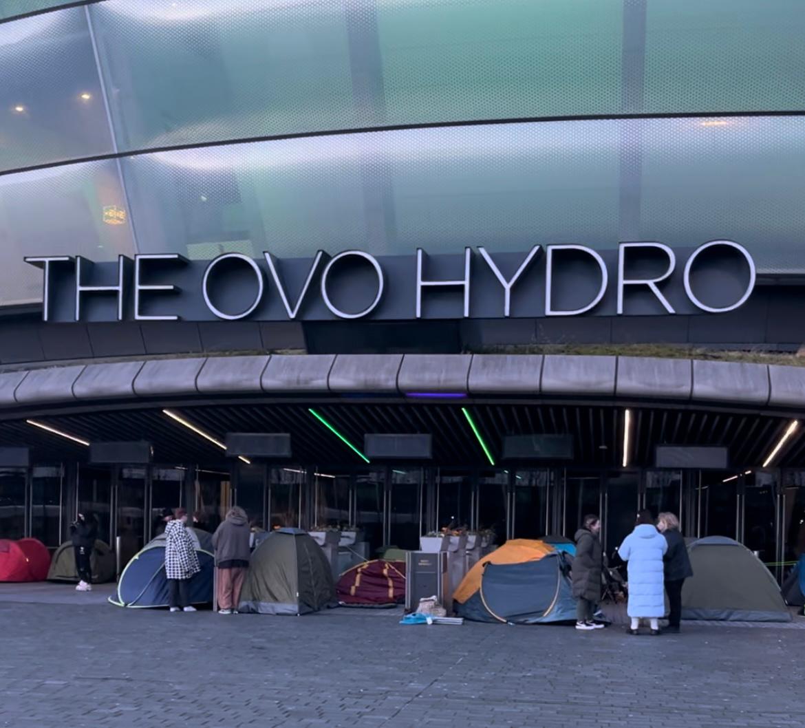 Fans of The 1975 set up camp outside OVO Hydro in Glasgow