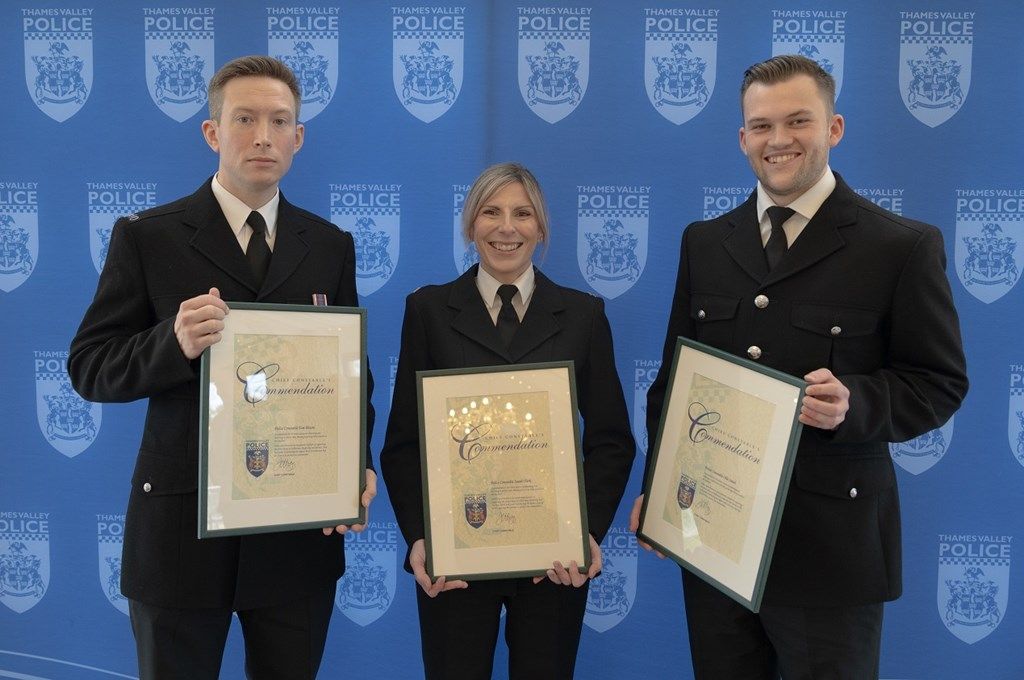 Reading Police officers commended for their bravery