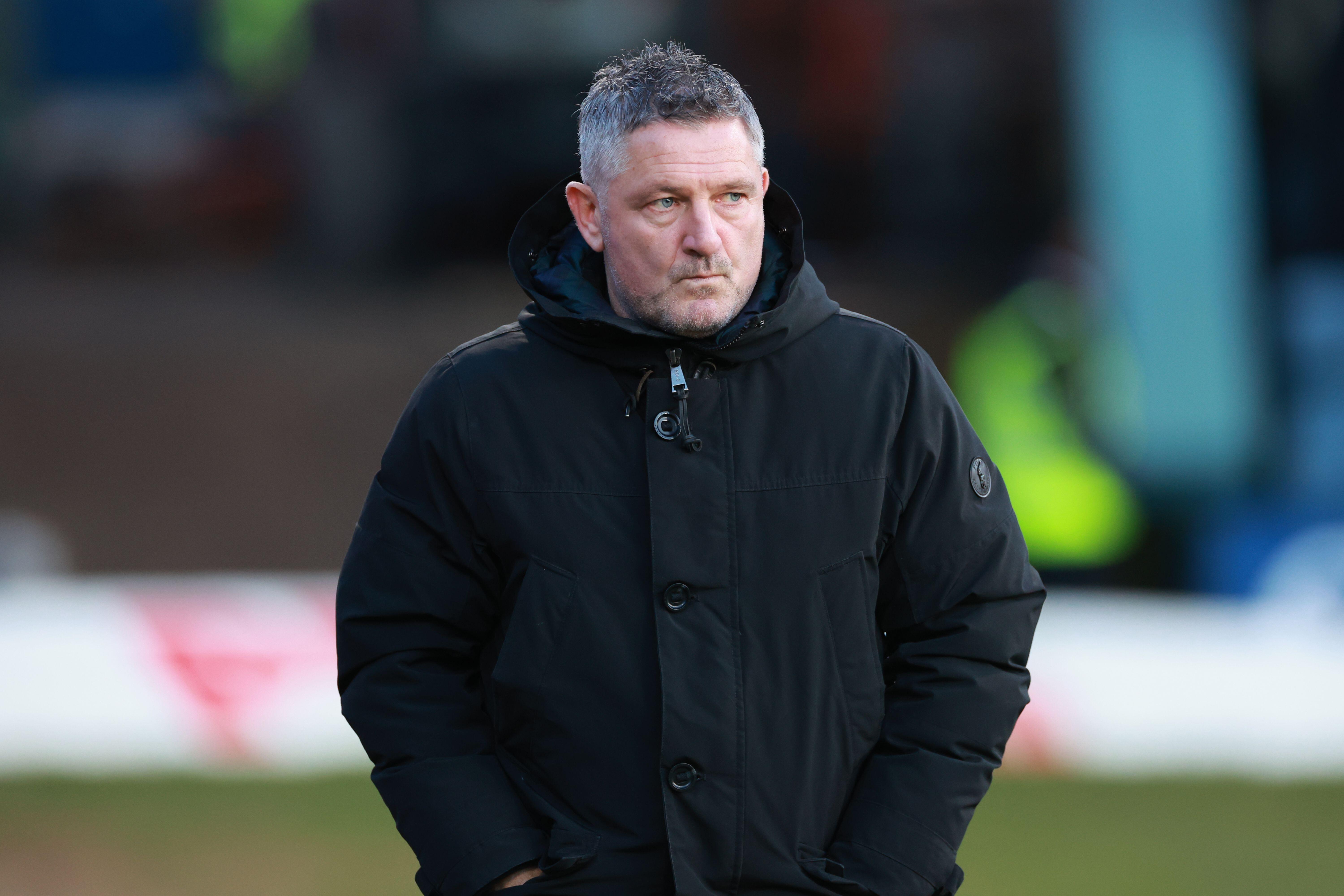 Dundee boss Tony Docherty furious over challenge on Michael Mellon.