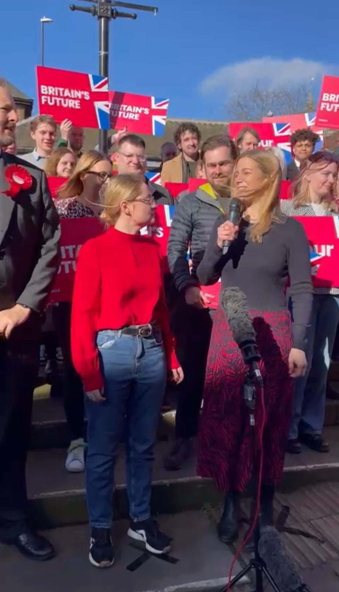 Labour's Ellie Reeves visits Wellingborough after by-election win for ...