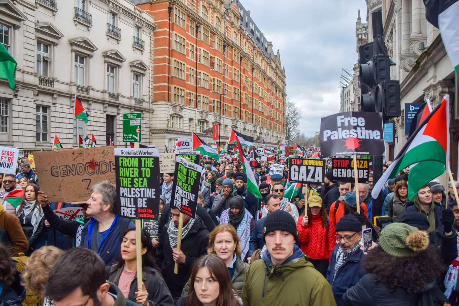 12 Arrests after thousands hold protest in London