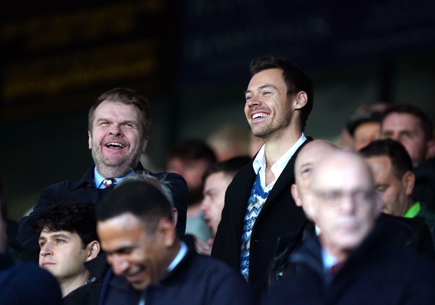 Harry Styles watches Luton Town from the stands at Kenilworth Road