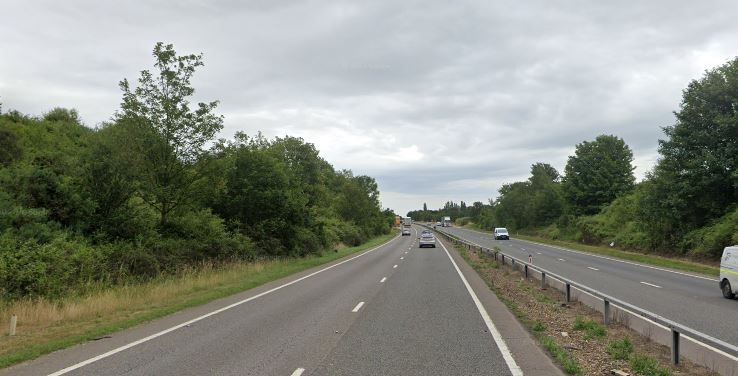 A14 flooding Cambridgeshire Suffolk