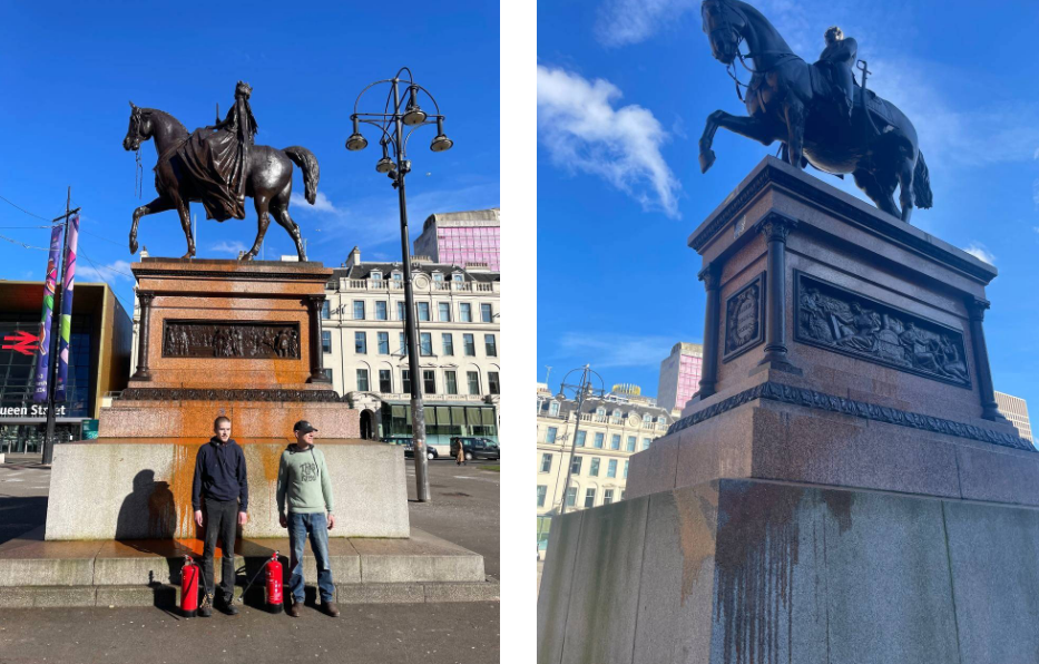 Soup thrown over Queen Victoria and Prince Albert statues in Glasgow