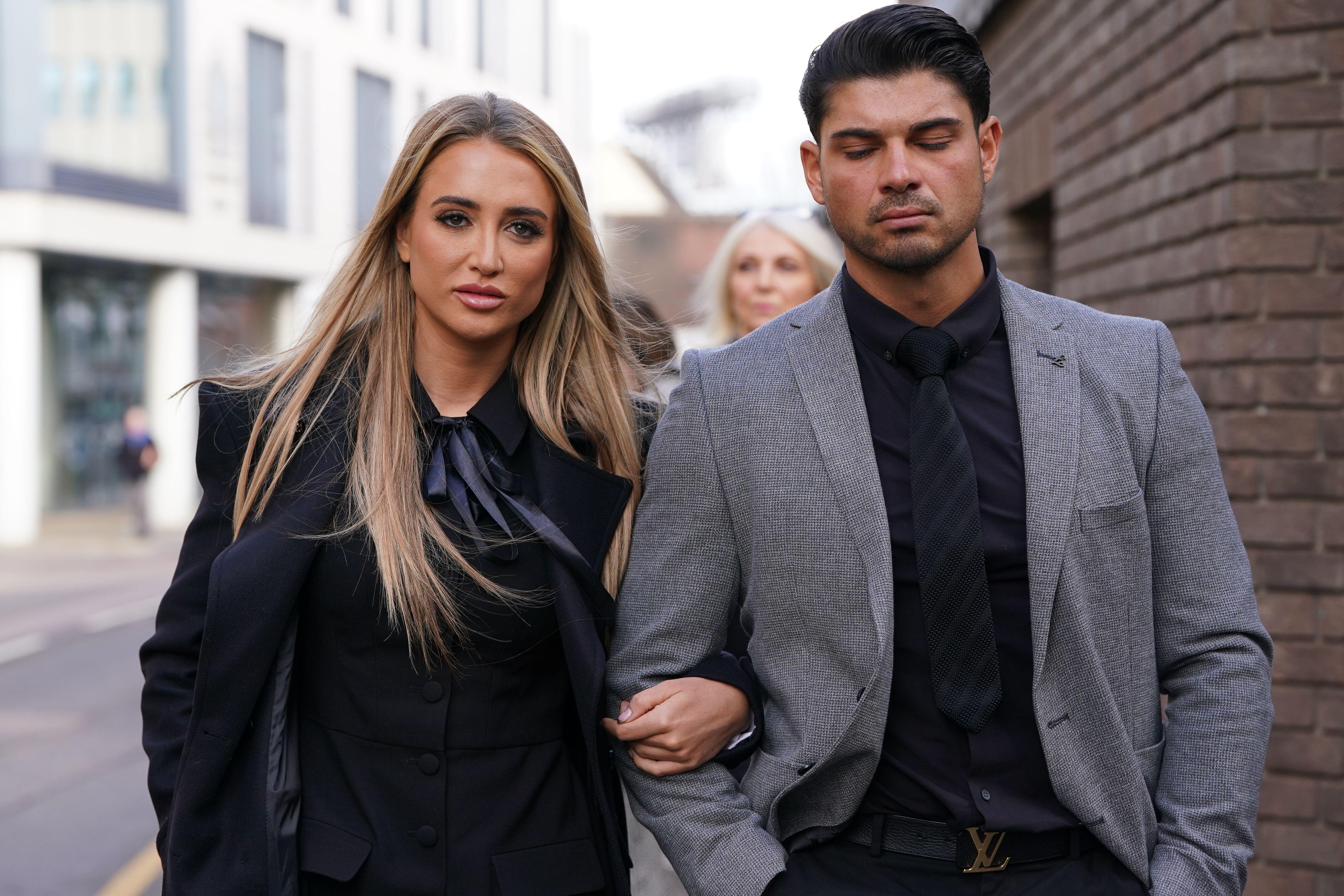 Georgia Harrison arrives at Essex court for ex-boyfriend Steven Bear's confiscation hearing ...