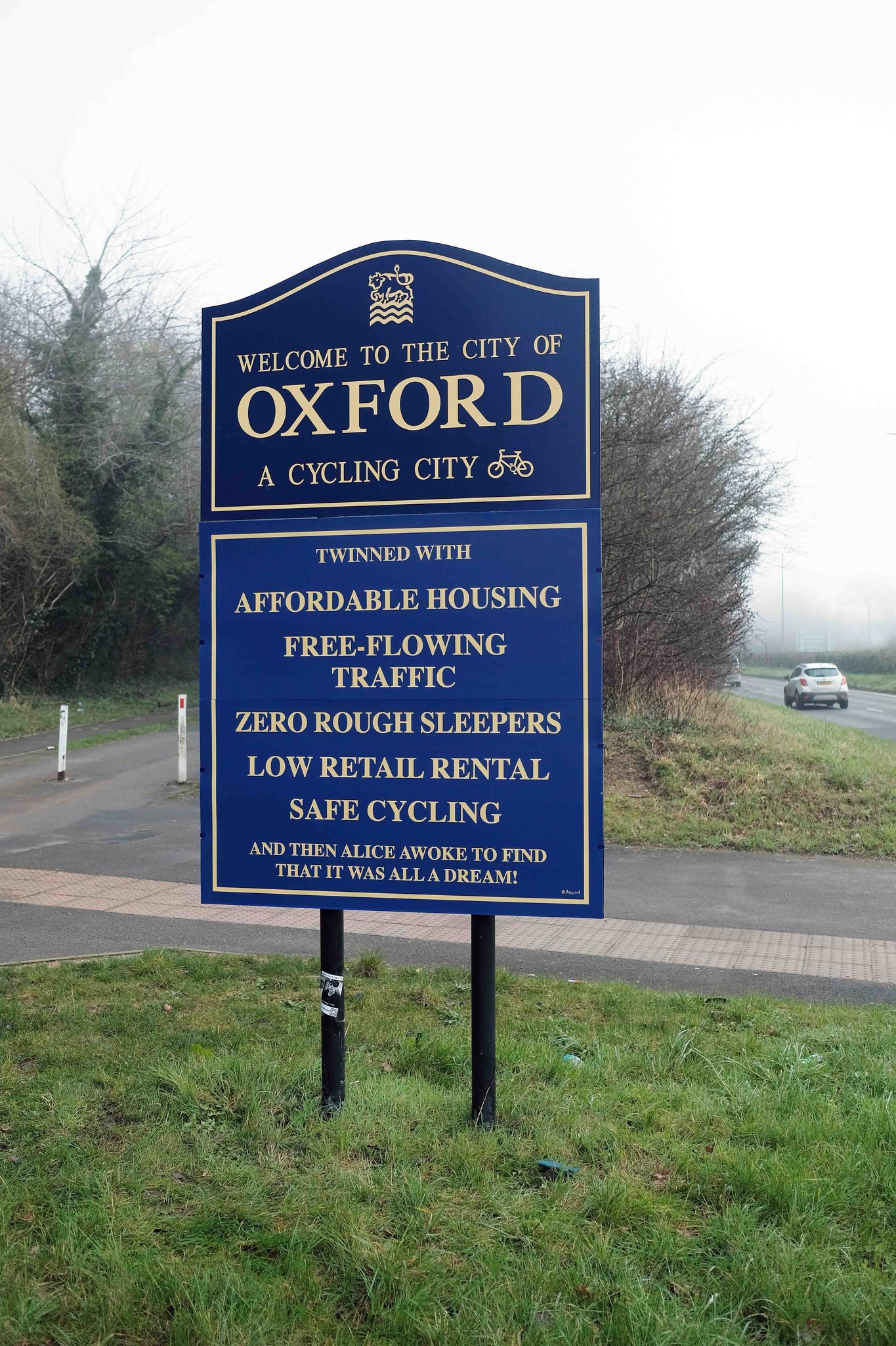 Satirical Oxford sign causes a stir | News - Greatest Hits Radio ...