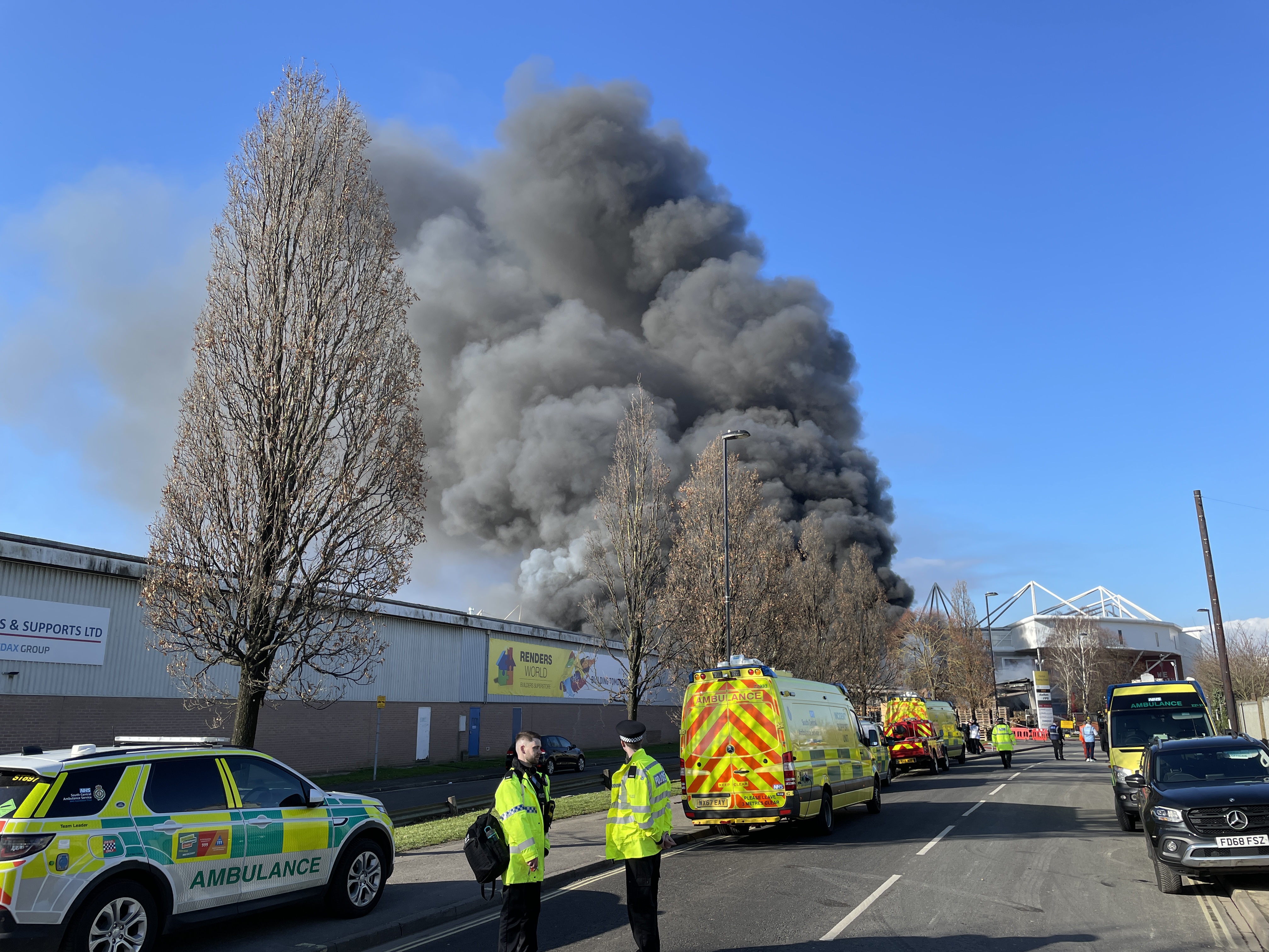 Large fire near Southampton's St Mary's stadium | News - undefined