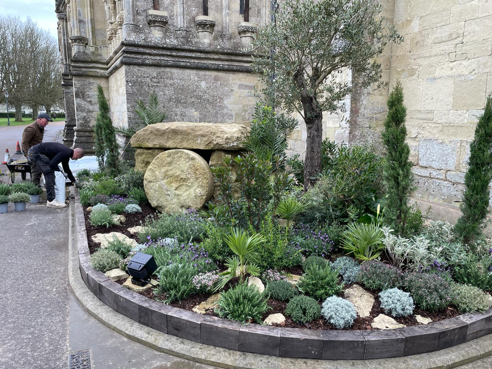 Easter Garden installed at Salisbury Cathedral by award winning designer