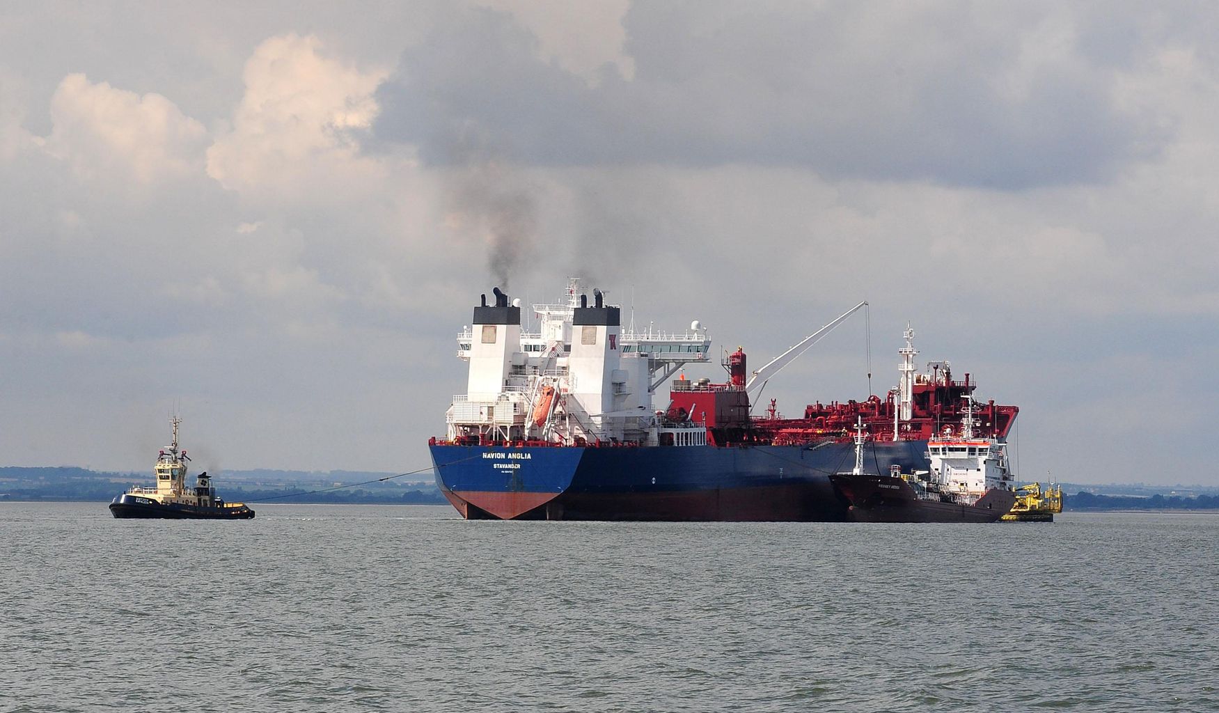 Major emergency service response as man appears to fall from cargo ship