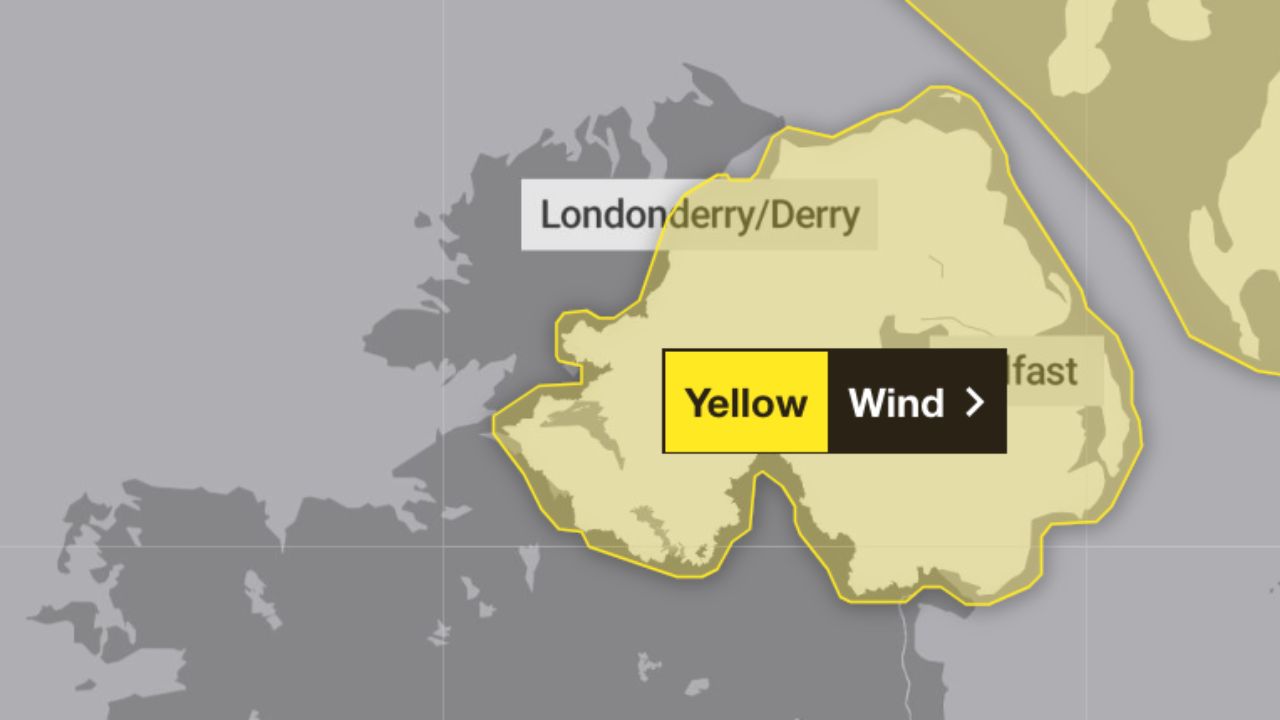 Yellow weather warning issued for NI this weekend
