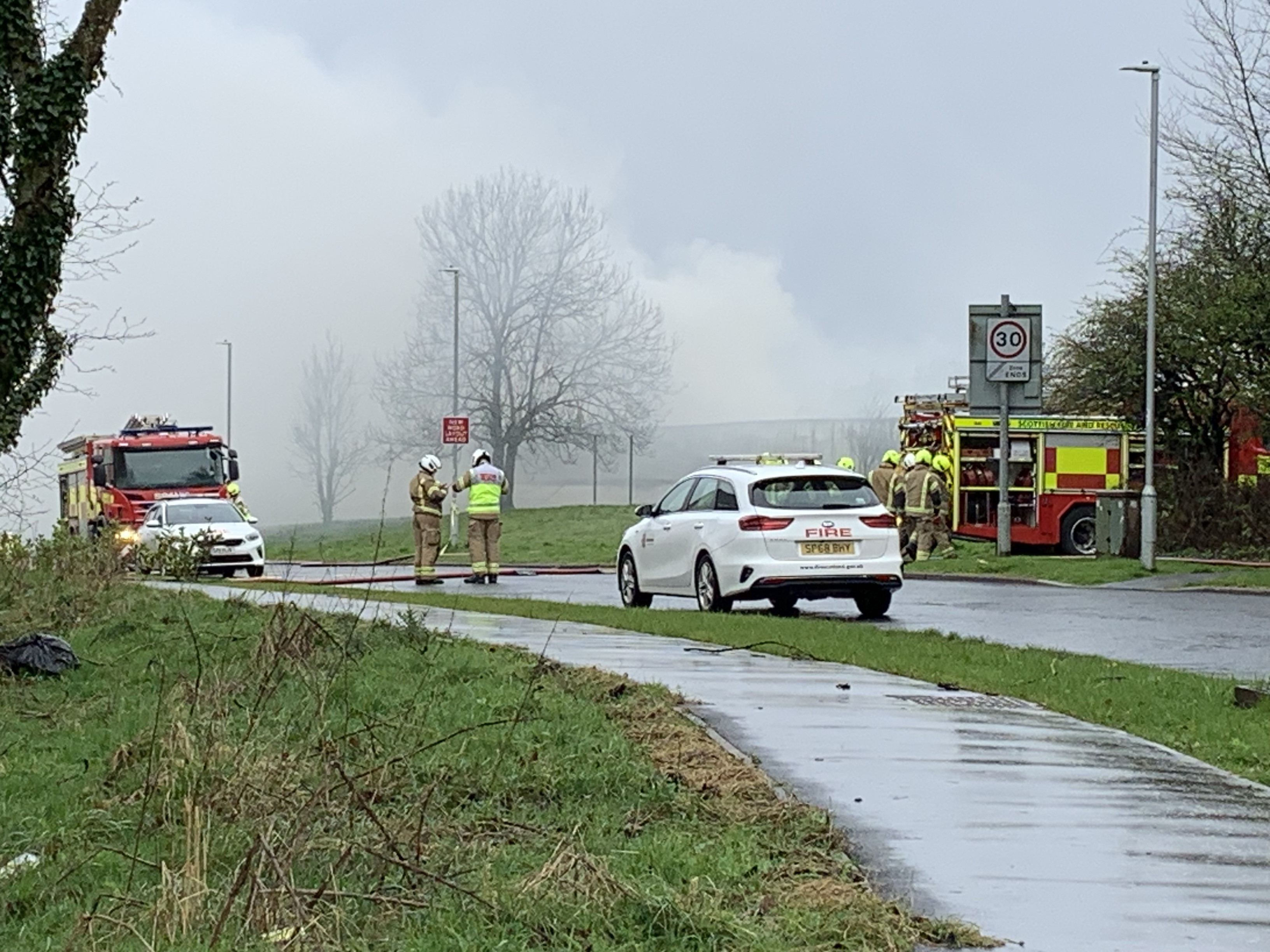 People evacuated after Kilwinning fire at battery recycling centre