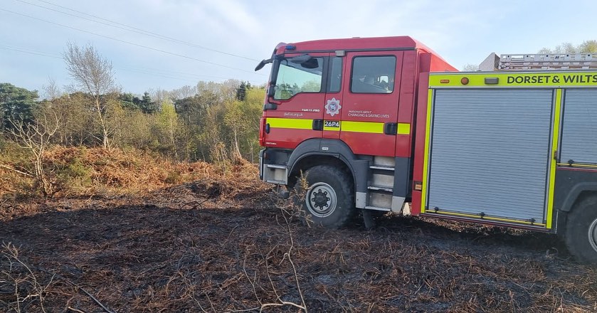Firefighters respond to 6th heath fire in Dorset, in 5 days