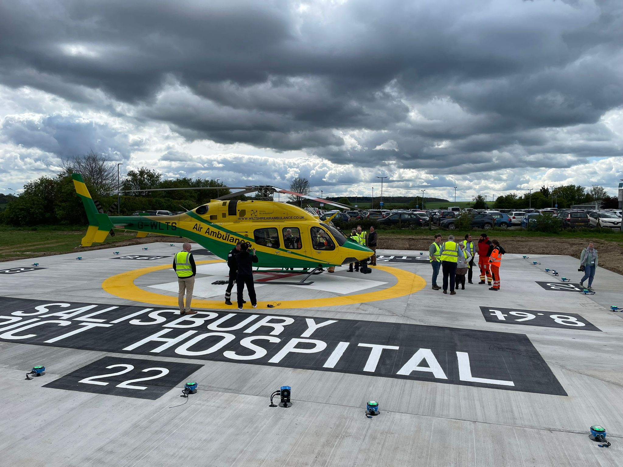New helipad opens at Salisbury District Hospital
