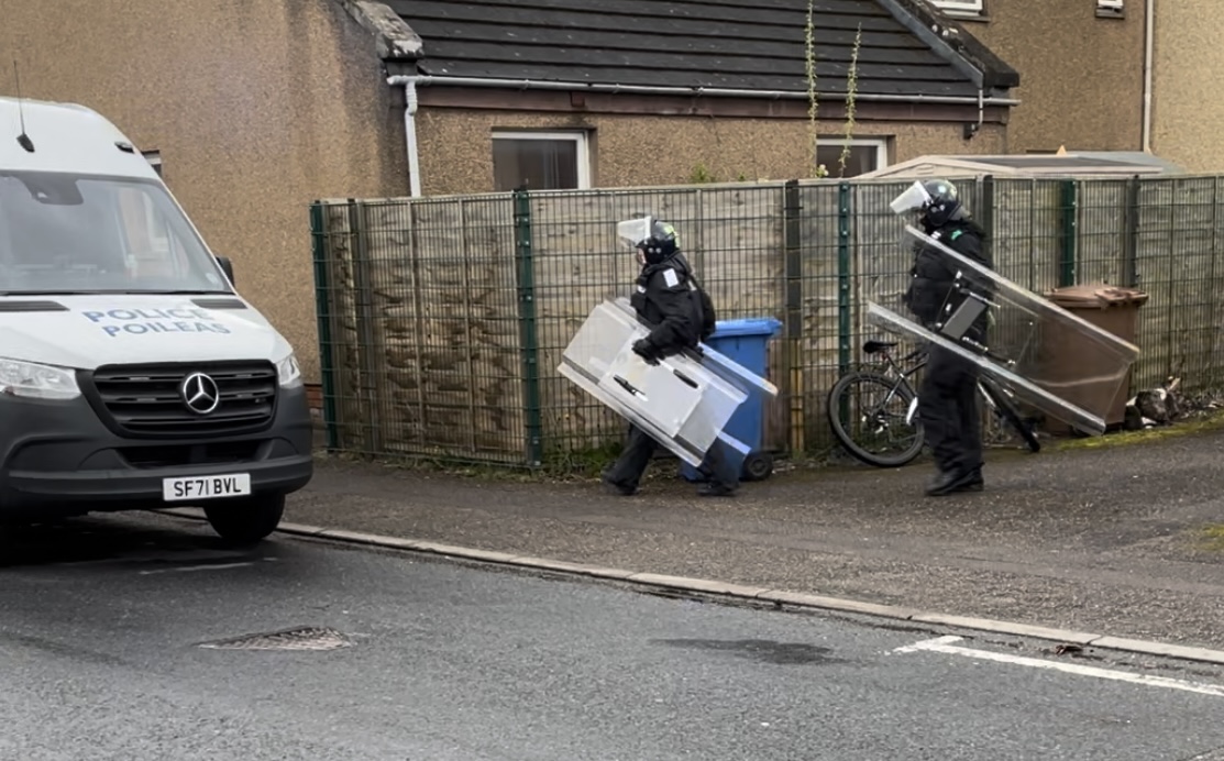 Police armed with shields seen at Inverness property amid 'stand-off ...