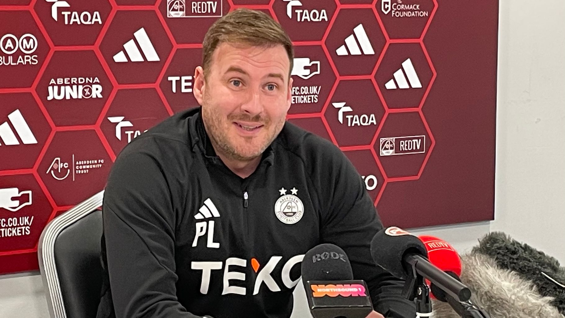 Peter Leven misses Aberdeen game after emergency operation.