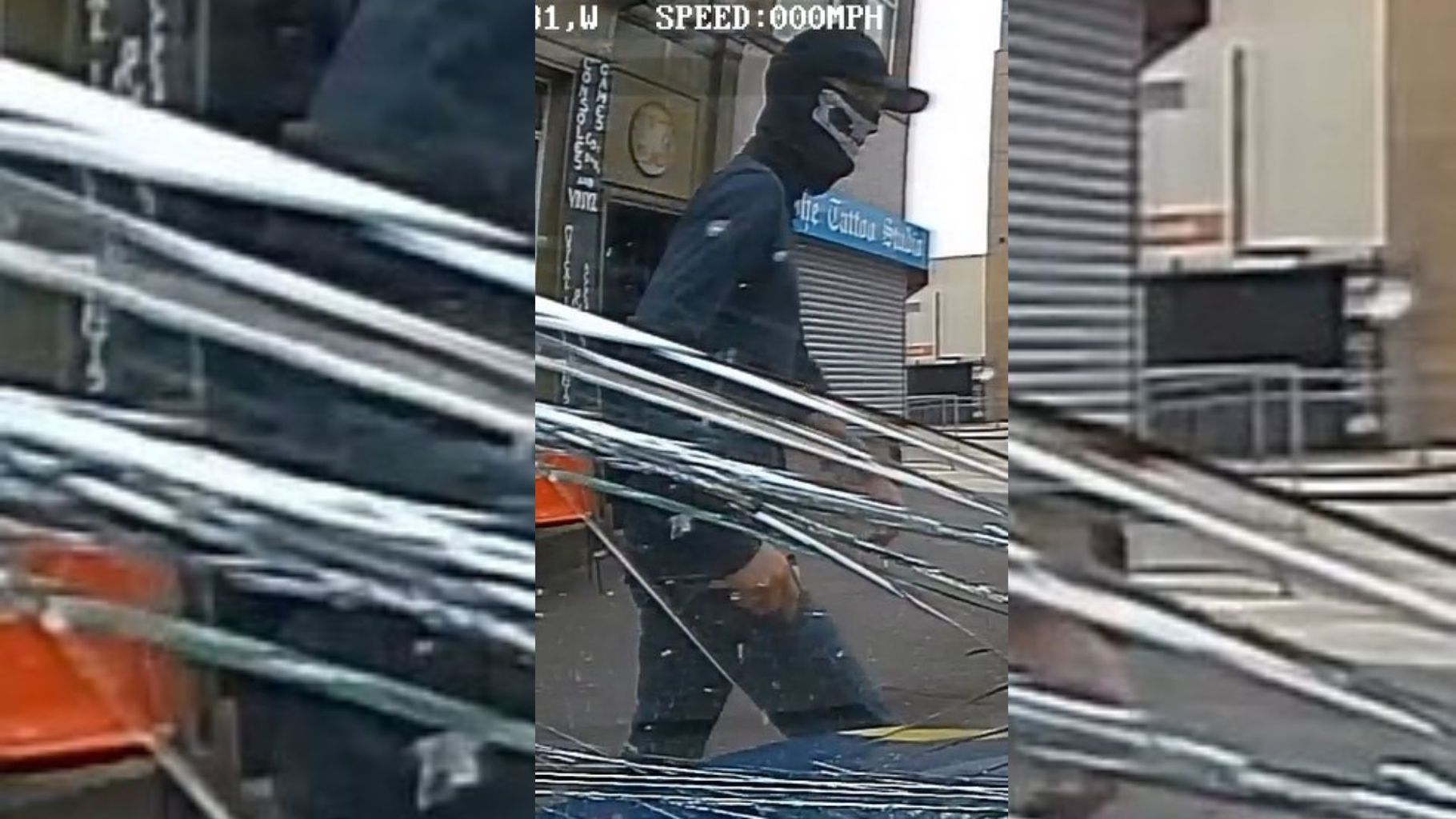 Appeal after paving slab thrown at police car in Morecambe