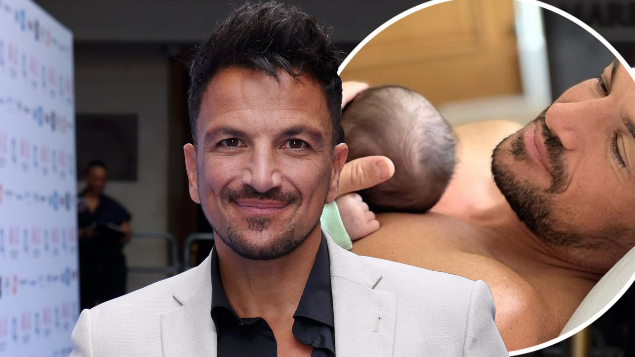 What is the name of Peter Andre's new baby?