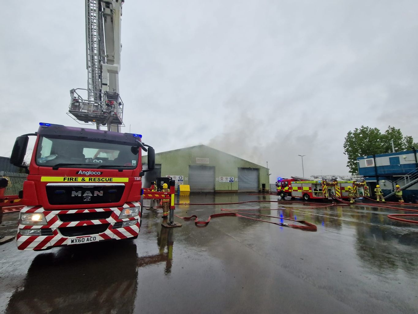 Fire crews to work through the night tackling Darlington Recycling ...