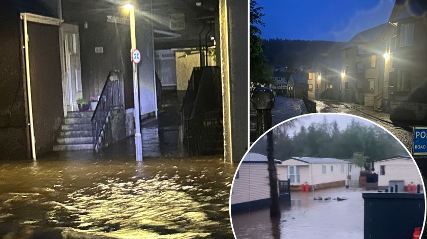 Peebles holiday homes evacuated as Eddleston Water bursts its banks