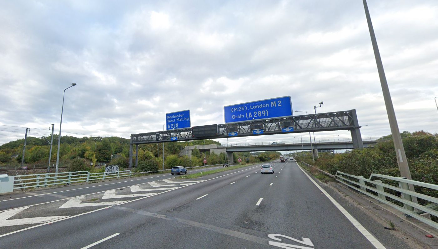 Section of M2 set to close for a full weekend near Kent