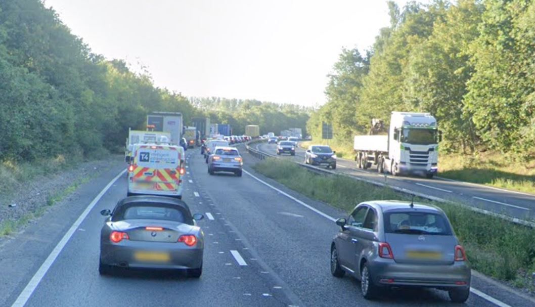 A14 reopens after car crash | News - Greatest Hits Radio (Ipswich ...