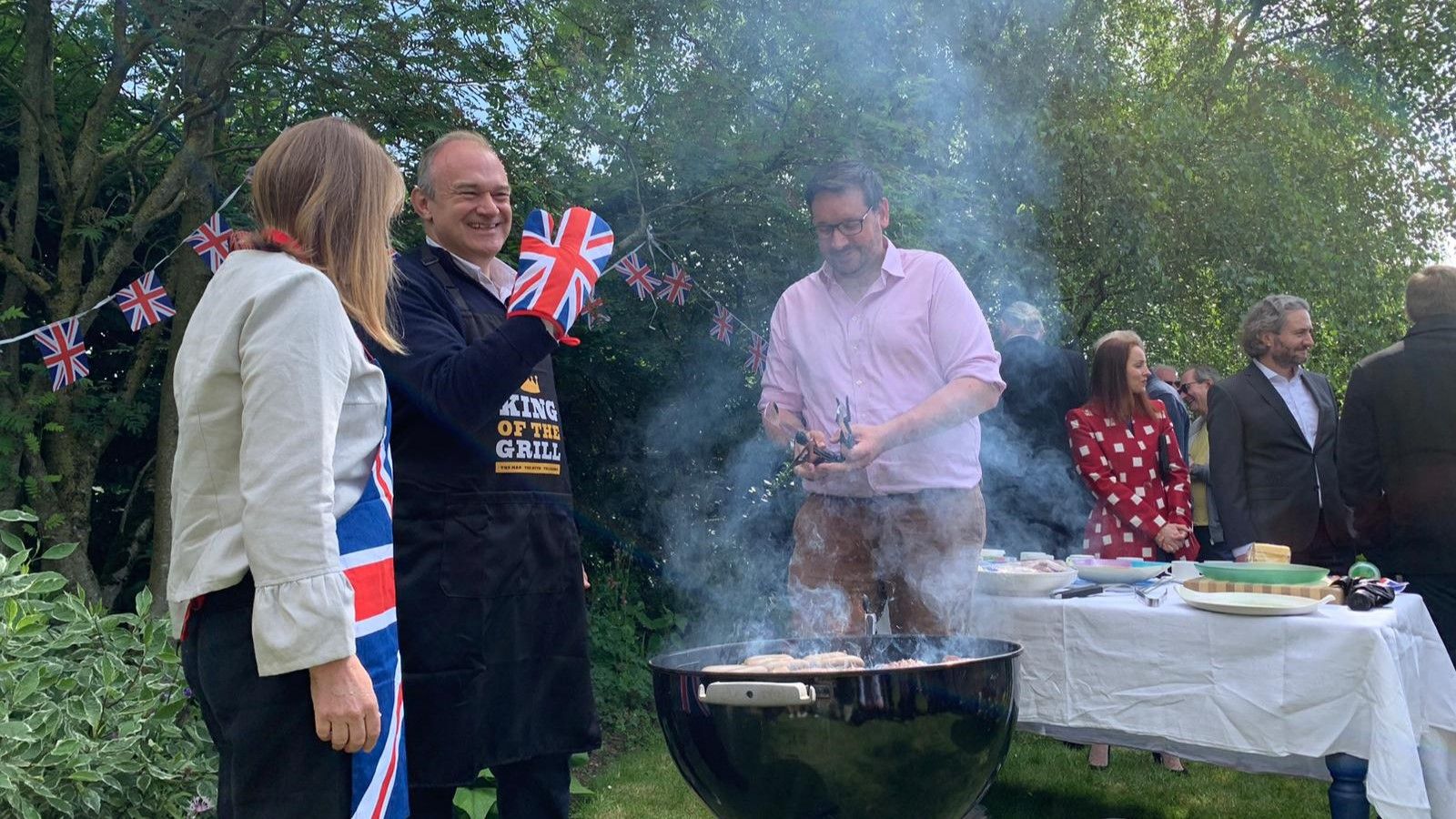 Sir Ed Davey defends campaign trail stunts on a visit near Chippenham ...