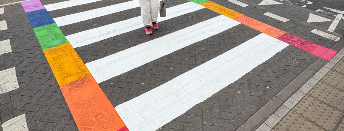 Rainbow crossing painted outside Peterborough City Hospital | News ...