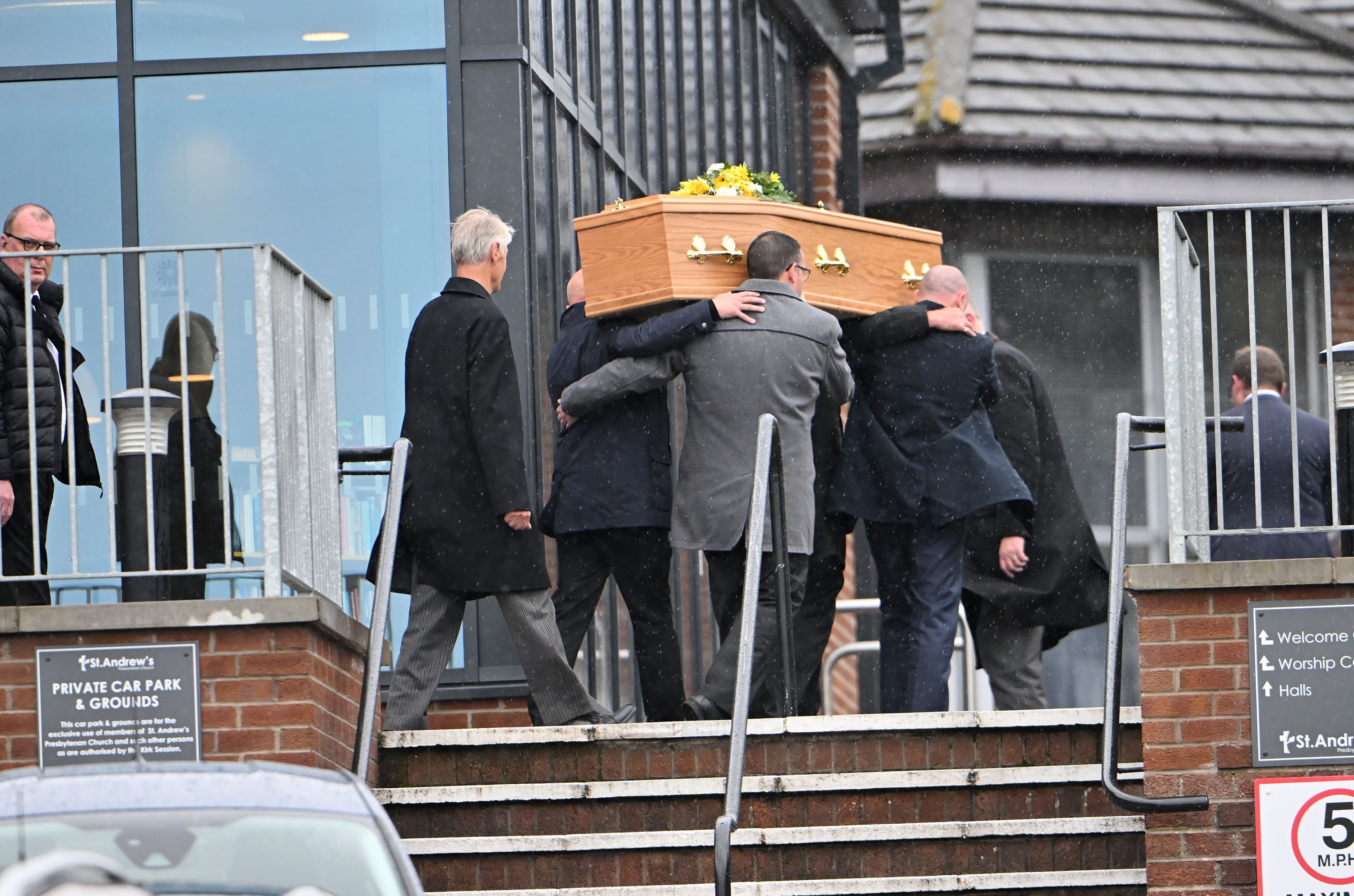 The funeral of Patsy Aust has taken place in Bangor